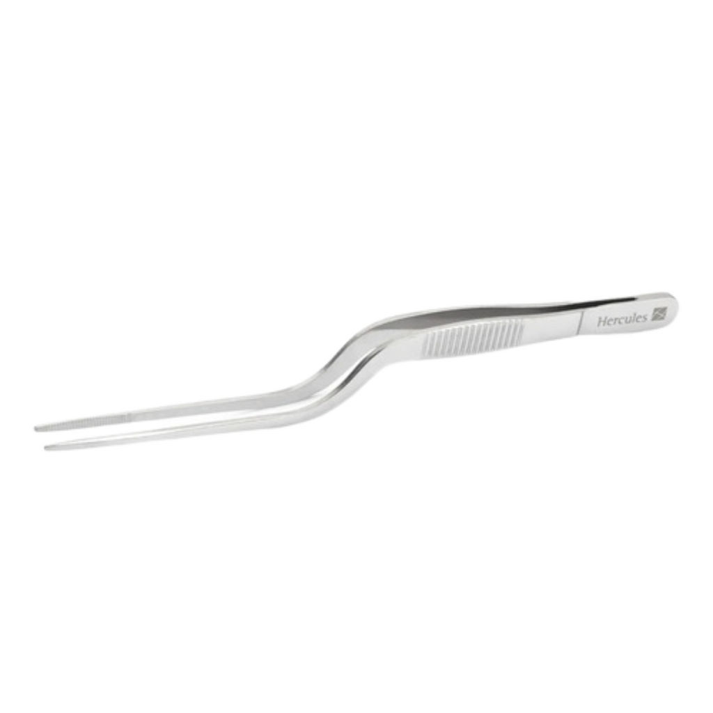 Pinça Culinária Curvada Ponta Reta em Aço Inox – A Gourmet
